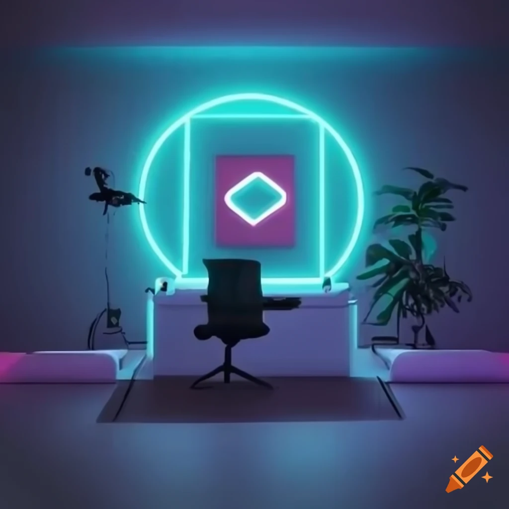 Youtube studio room with subtle neon glow and vk maurya official ...