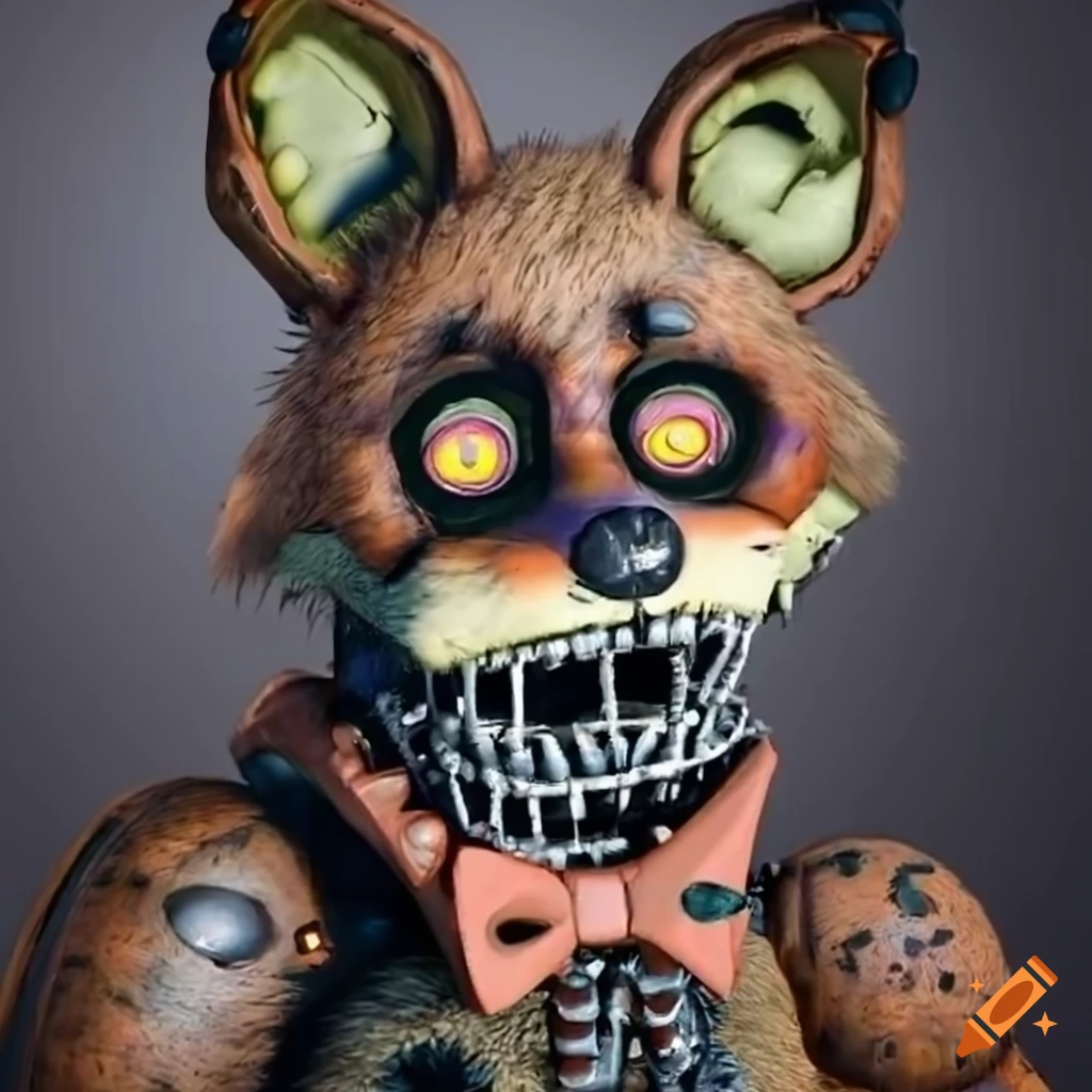 Withered gregory the fox animatronic illustration on Craiyon