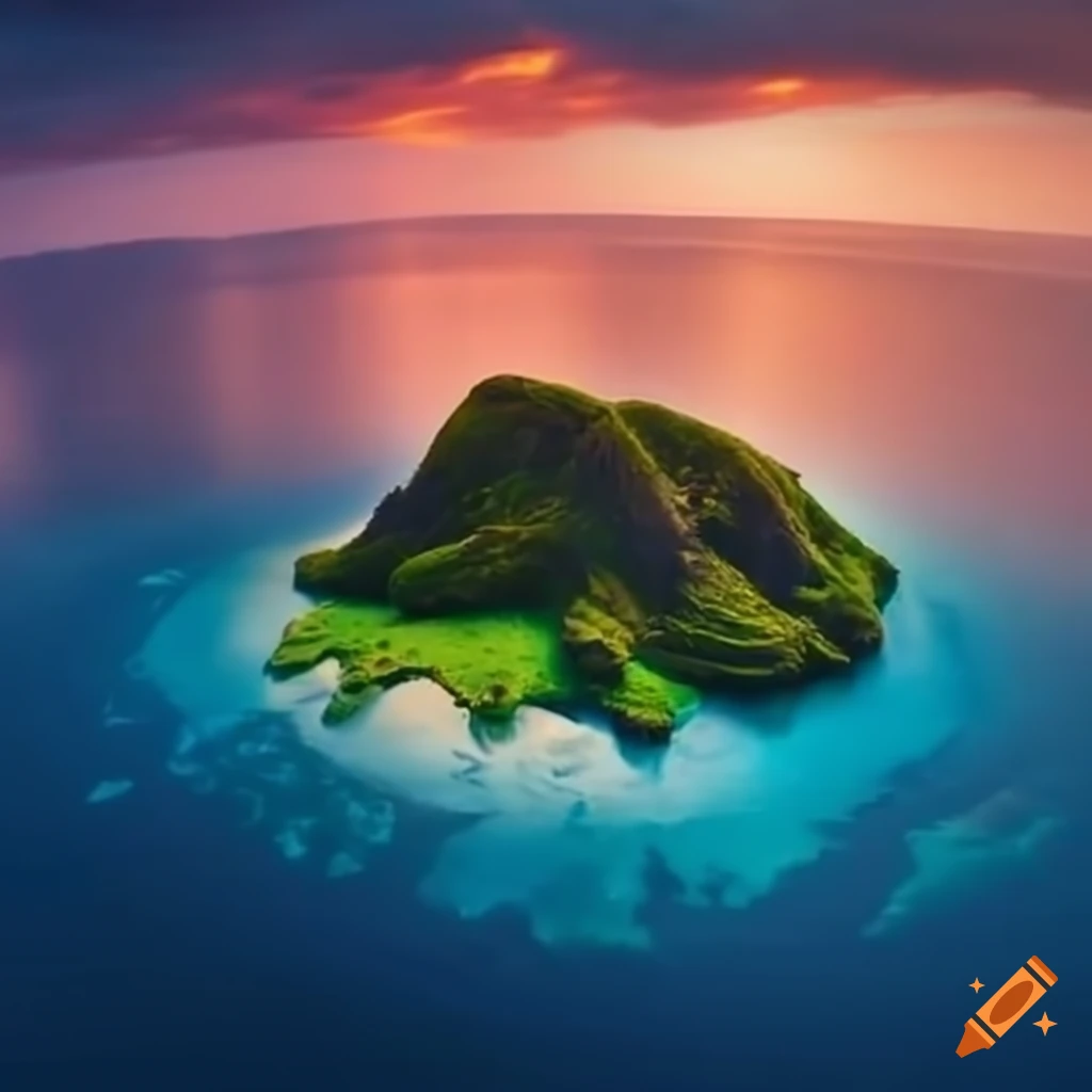 Group of islands view from above on Craiyon