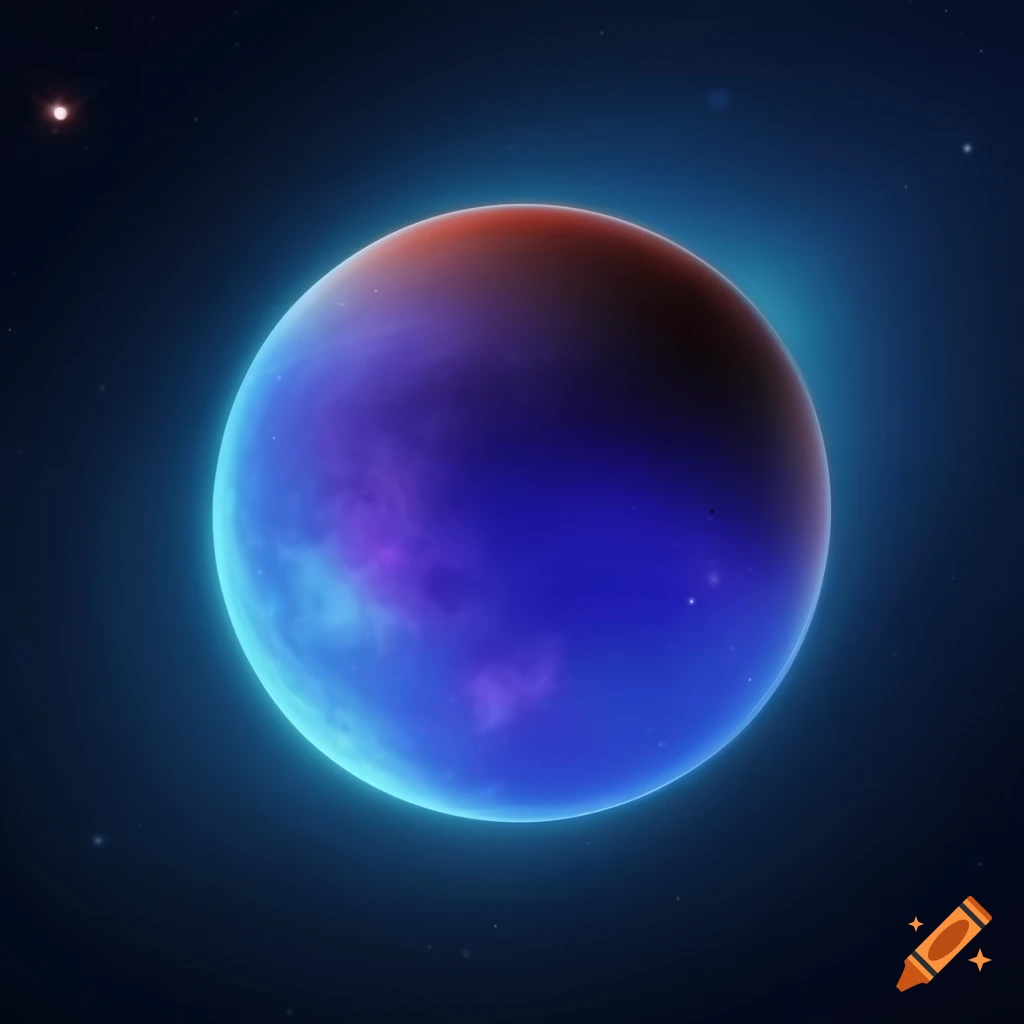 Flat design of a giant gas planet in a cosmic background on Craiyon