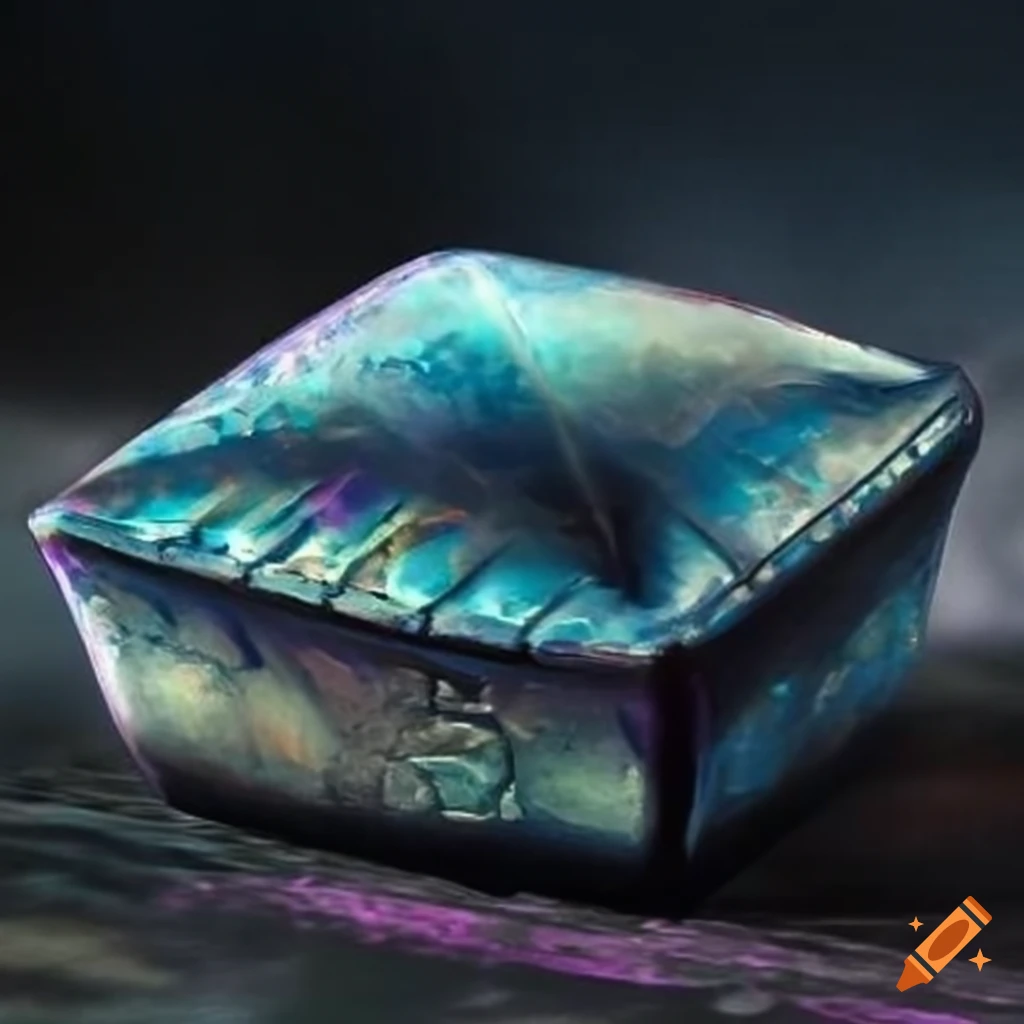 Beautiful mithril ingot with magical properties on Craiyon