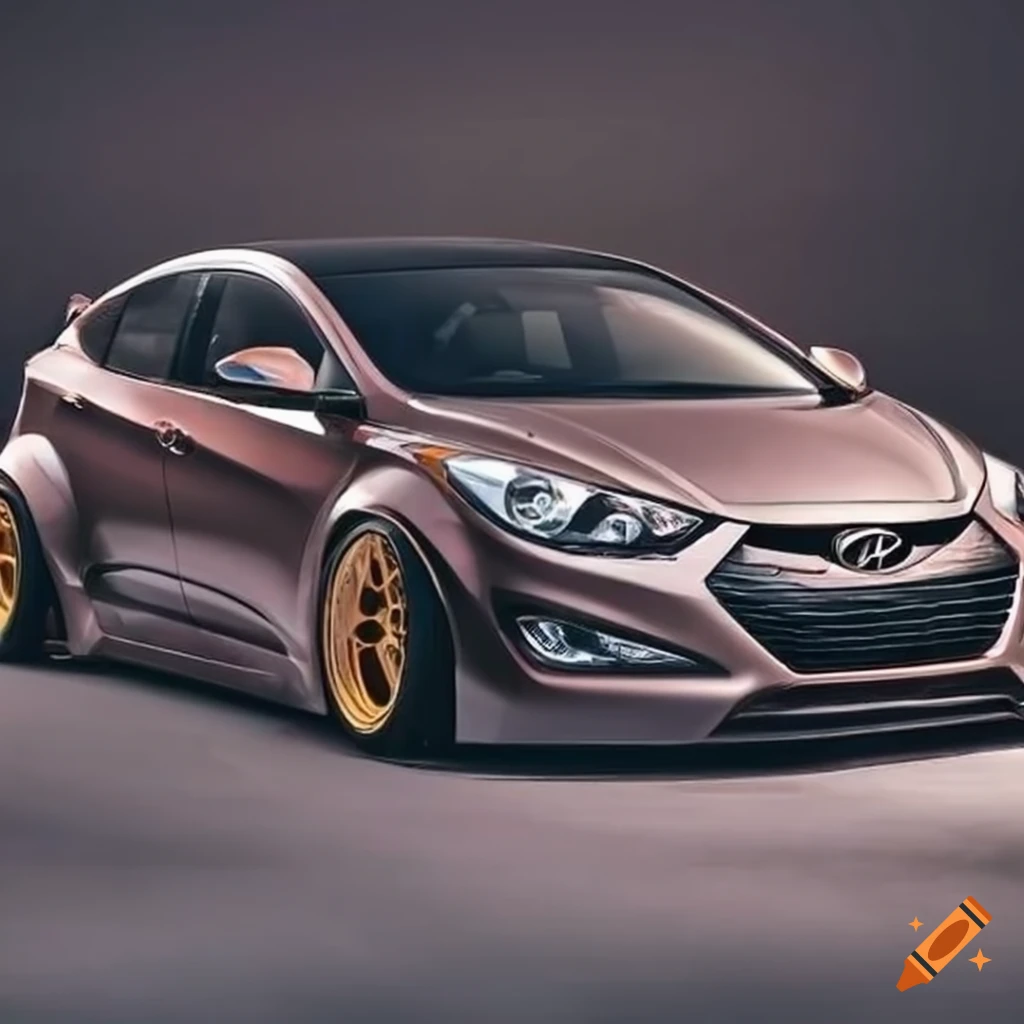 Modified hyundai elantra gls with widebody and aerodynamic wheels on ...
