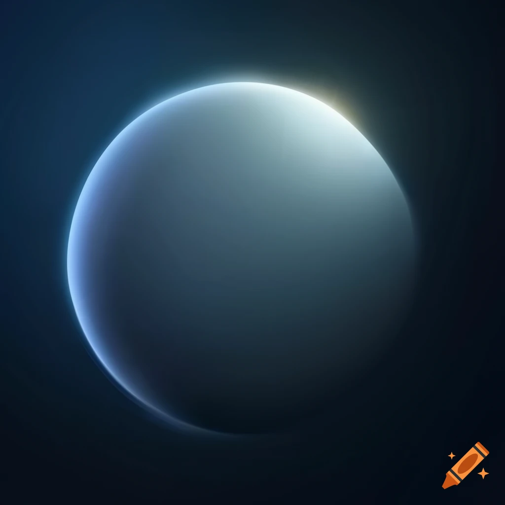 Flat design of a white planet in a cosmic background on Craiyon