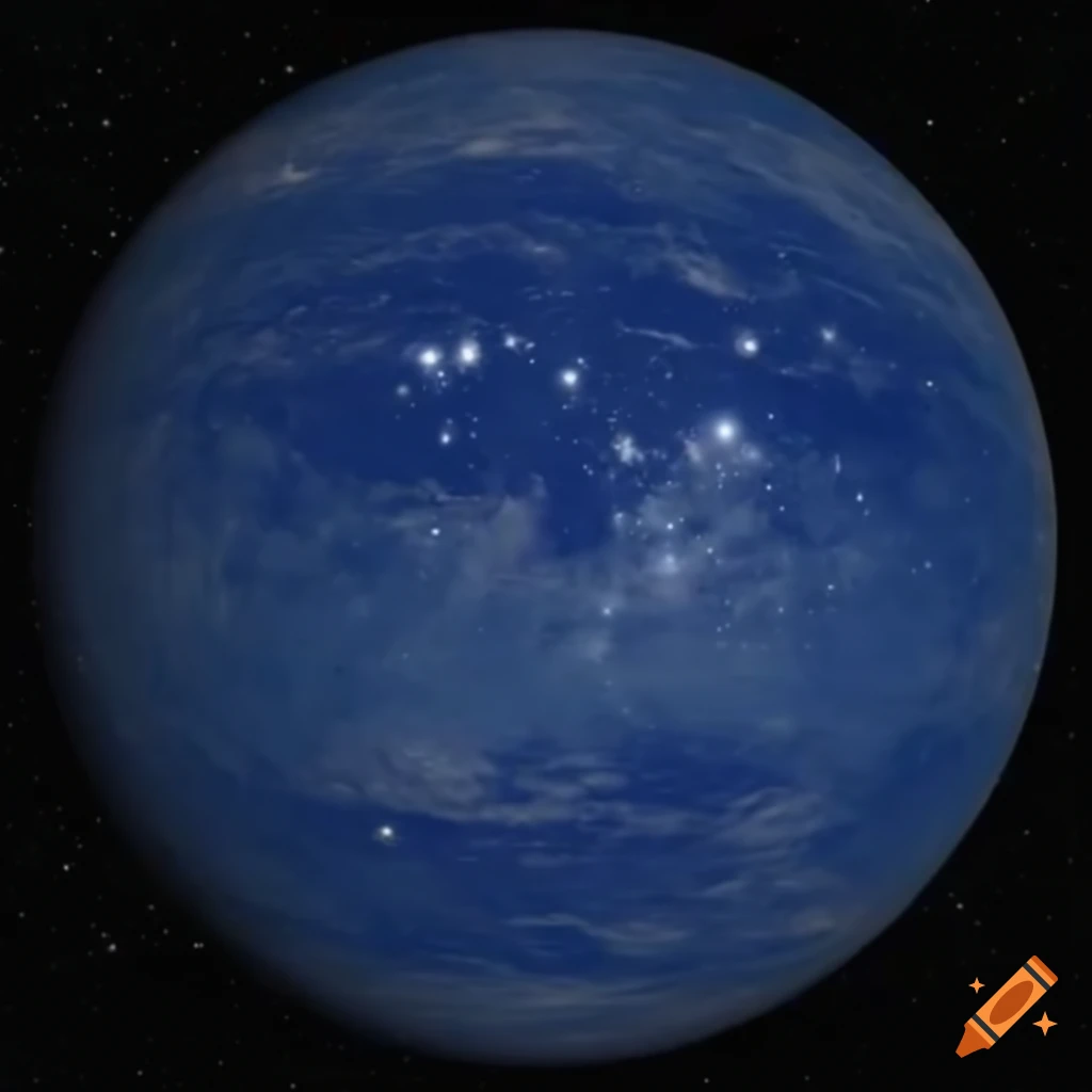 Ice planet called eternium in a solar system with thirteen other ...