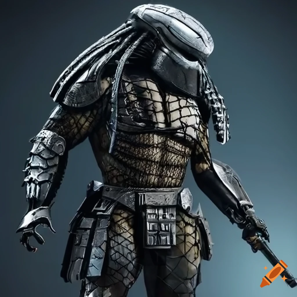 Futuristic predator's spear with intricate details and technology ...