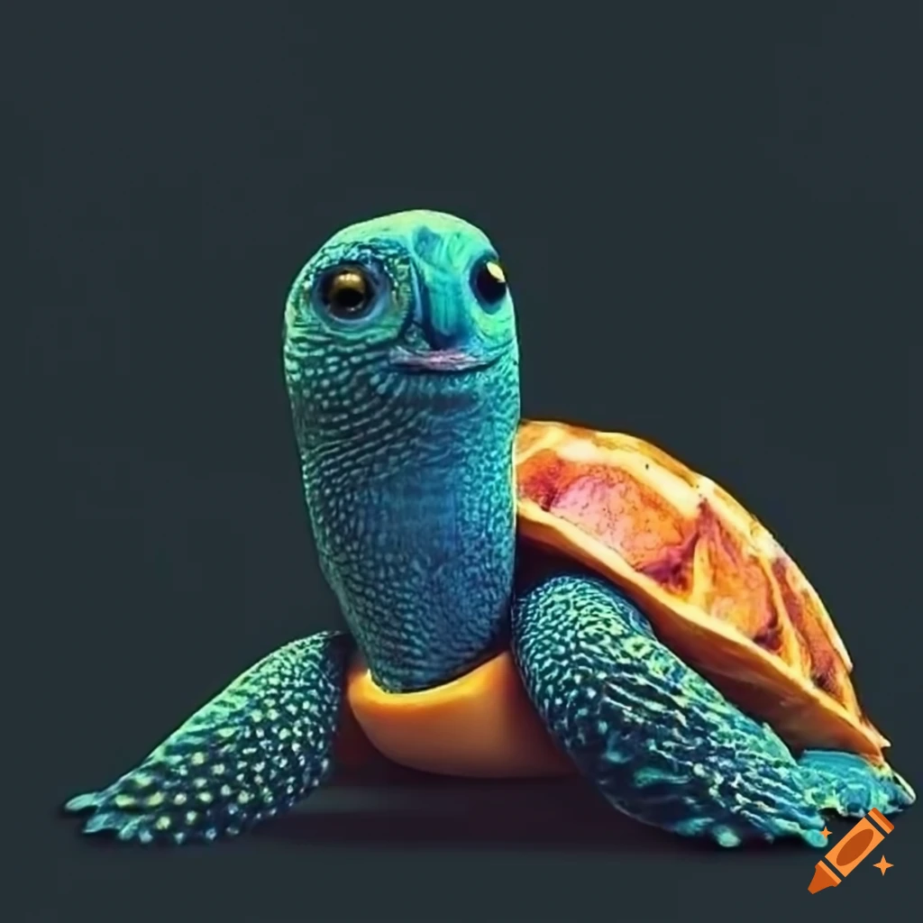 Rainbow turtle on Craiyon