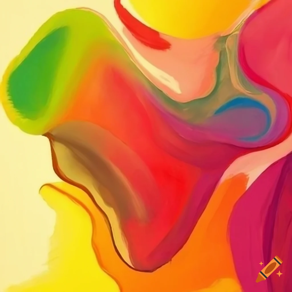 Abstract artwork by yaci kasuma with vibrant geometric shapes in red ...