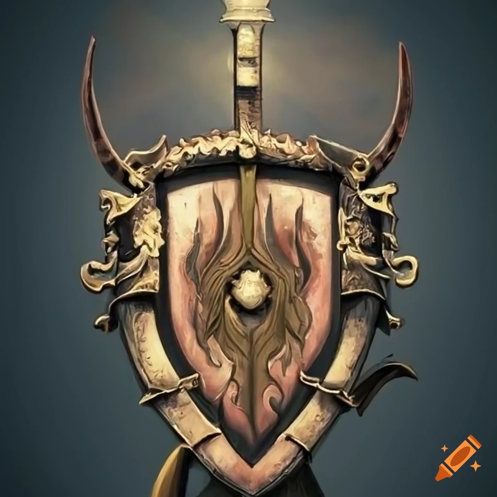 Guild emblem with a shield design on Craiyon