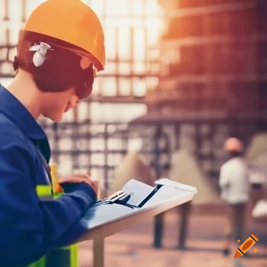 Two engineers discussing project installation on Craiyon