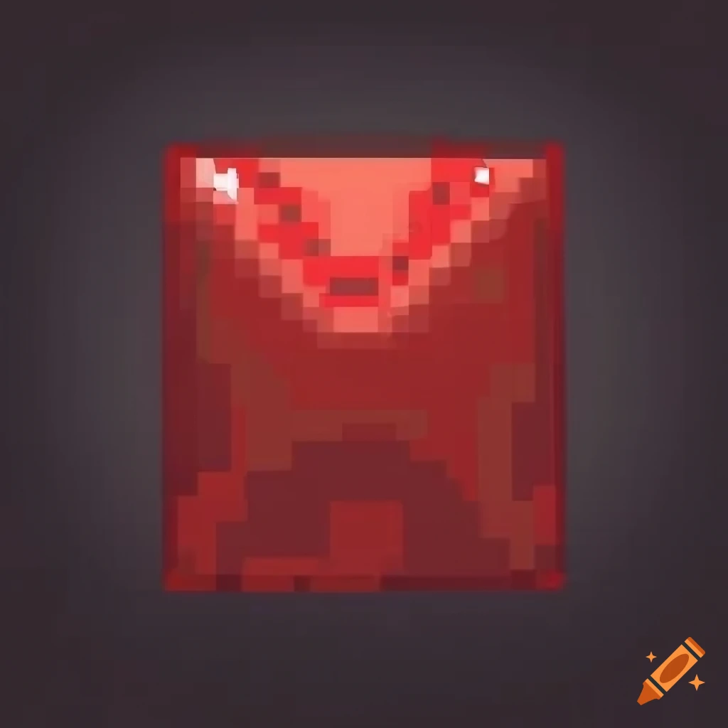 Red shiny plastic texture in NES sprite style on Craiyon