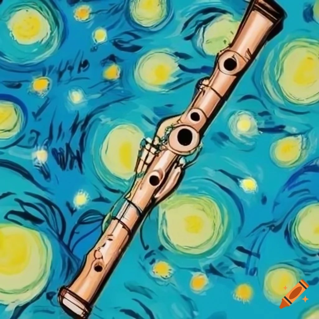 Flute track pop music cover with musical elements in a unique artistic ...