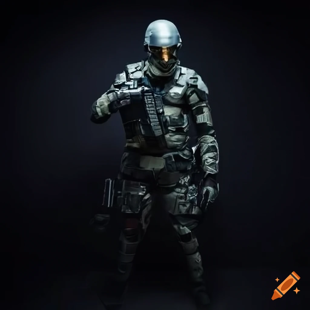 Futuristic soldier on Craiyon