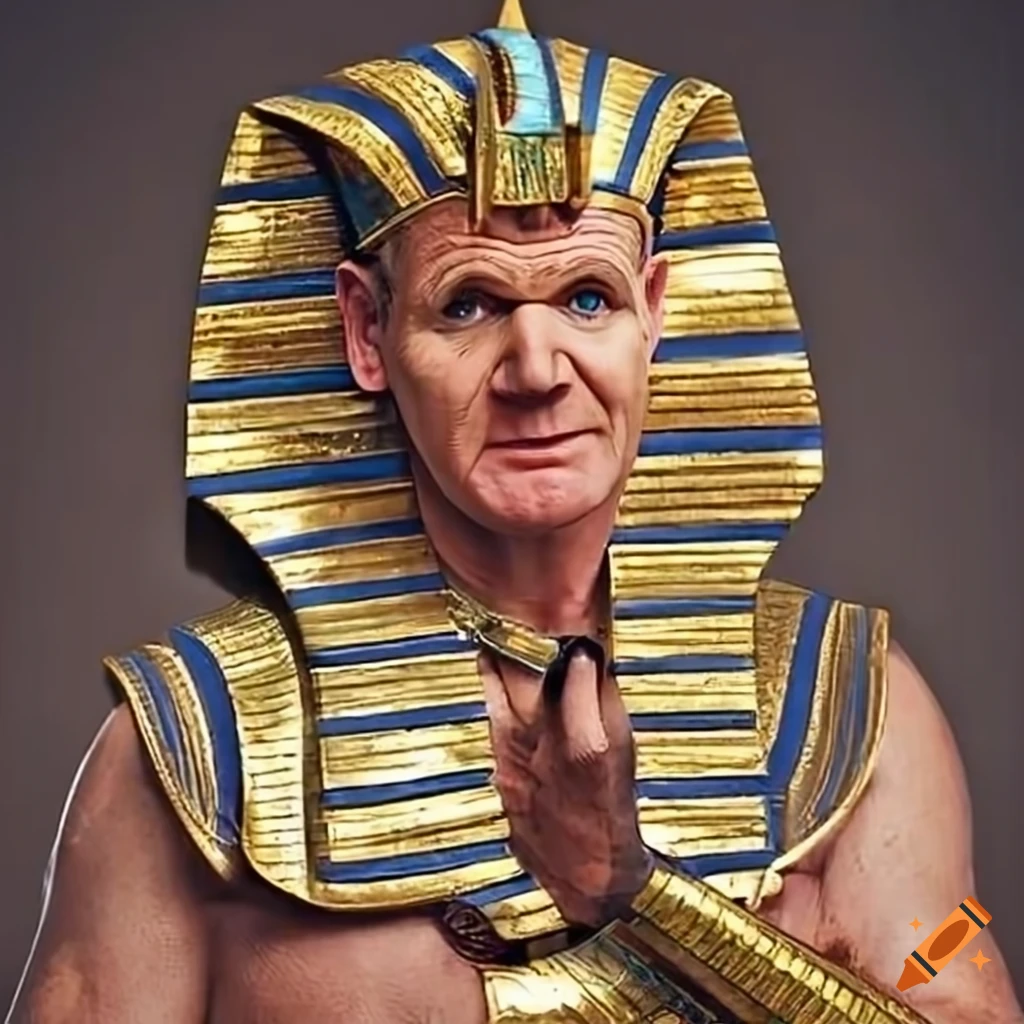 Celebrity chef Gordon Ramsay dressed as an Ancient Egyptian Pharaoh on ...