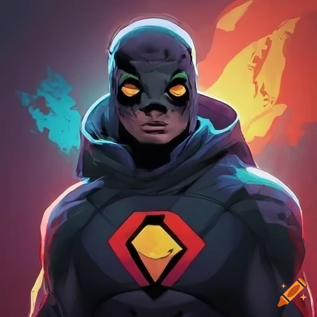 Superhero with chest symbol in stunning comic art style by greg ...