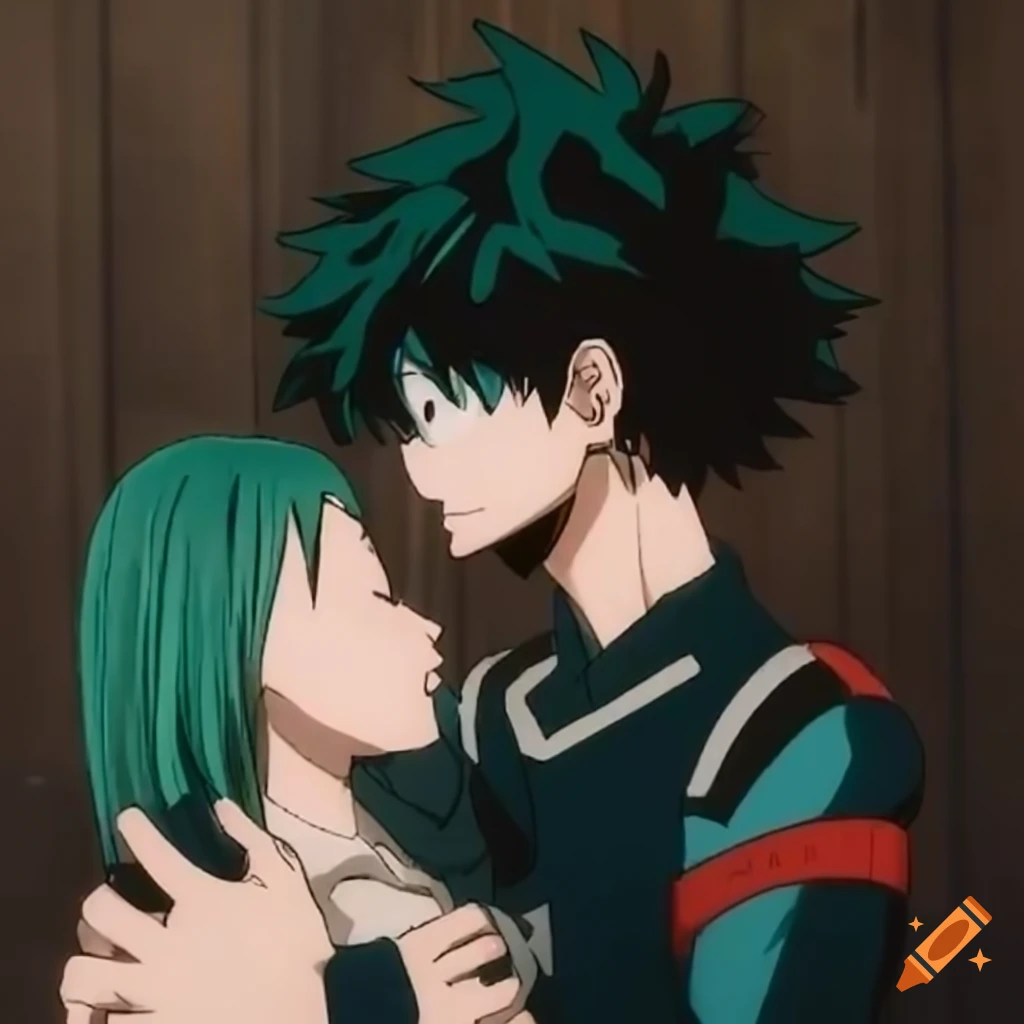 Izuku midoriya embracing a girl with love and affection in heartwarming ...