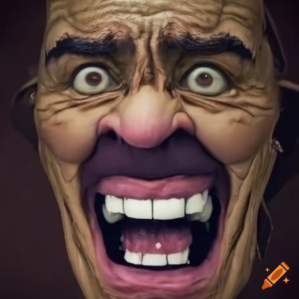 Cartoon character laughing with a big mouth, expressing humor on Craiyon