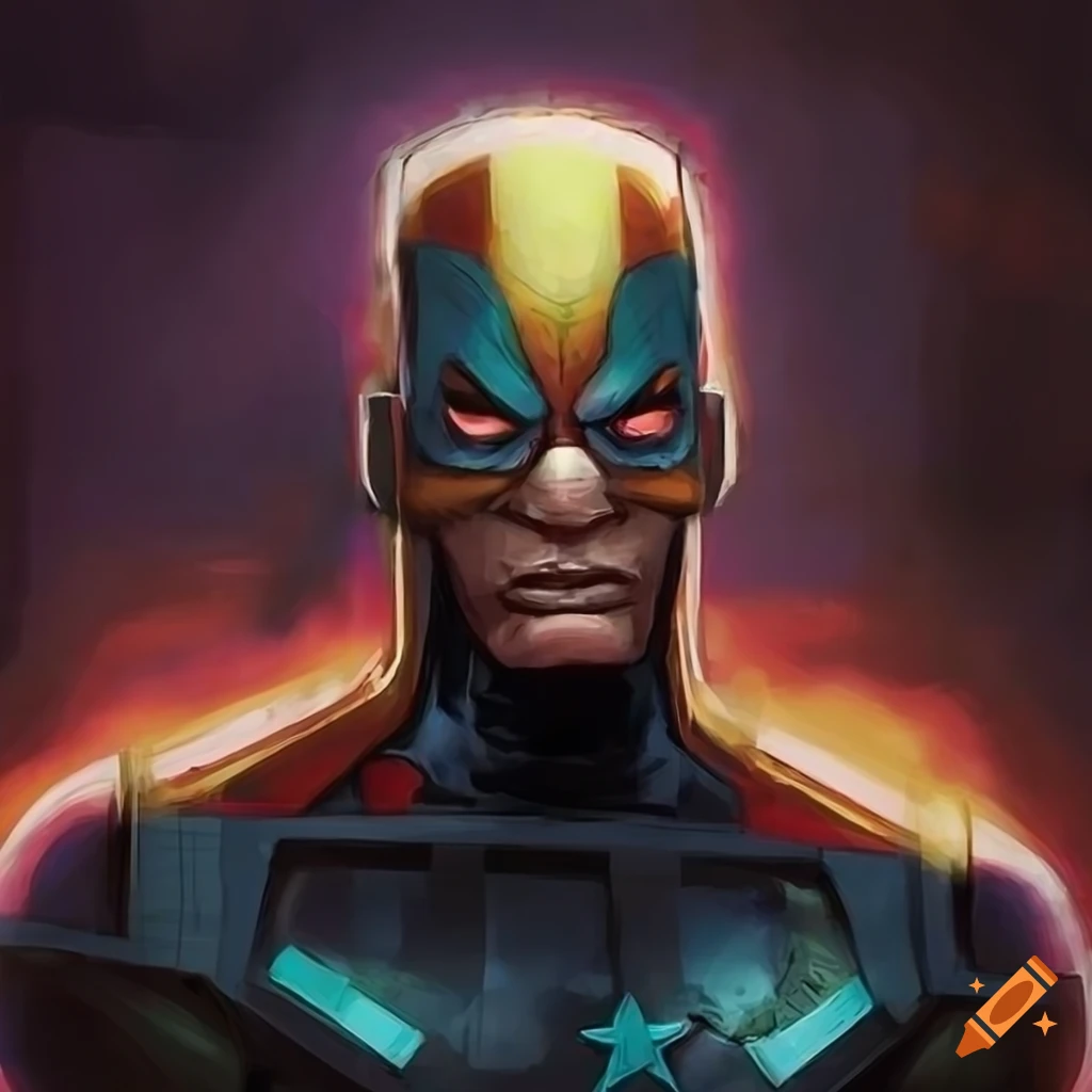 Stunning comic art of marvel character with vivid colors and unusual ...