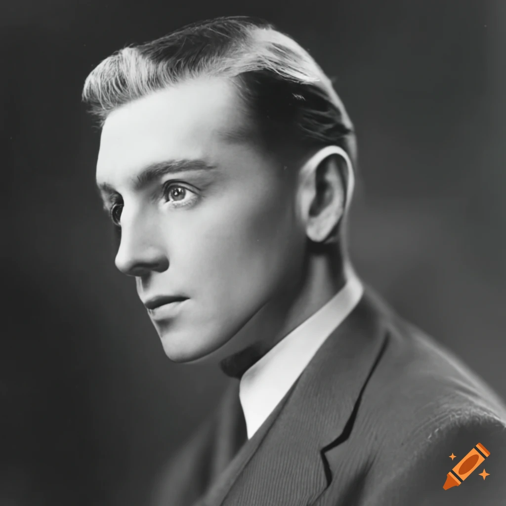 1930s American man profile portrait on Craiyon