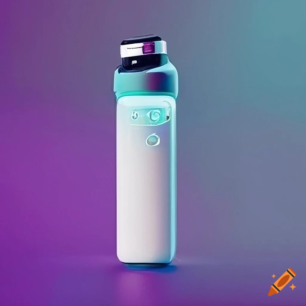 Sleek HydraSmart Bottle with digital display, LED indicator, and sensor ...