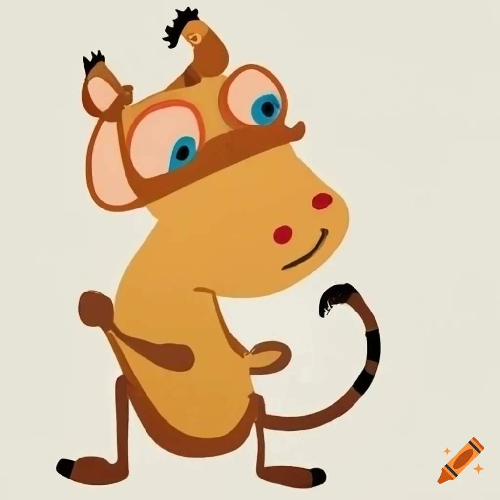 Innocent and charming animal character drawing in Aaron Trevor style ...