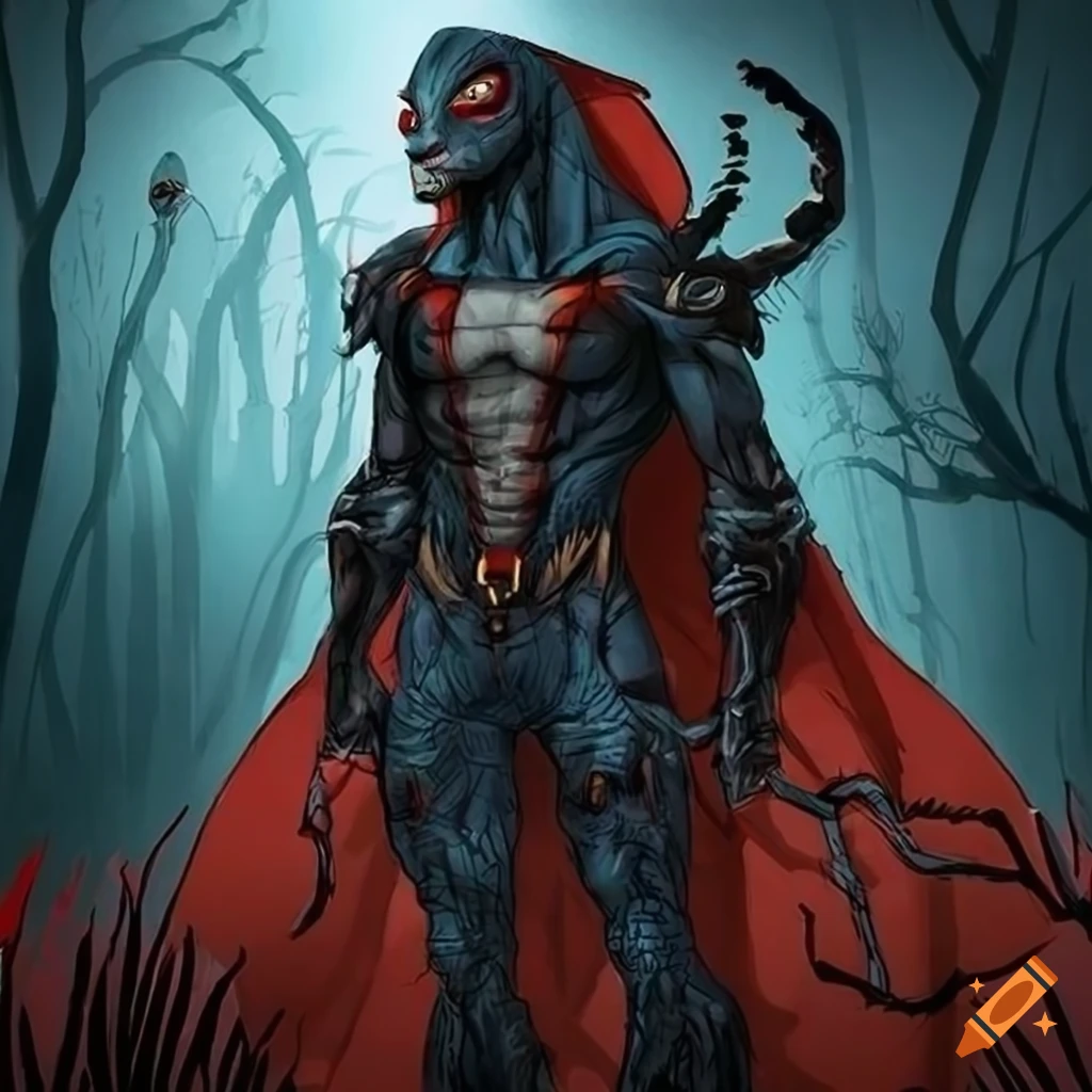 Detailed superhero costume design with anime mutant animal face on Craiyon