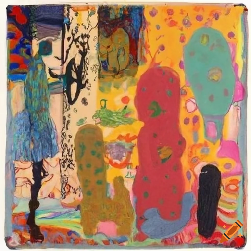 Various artistic influences and styles merged into abstract monster ...