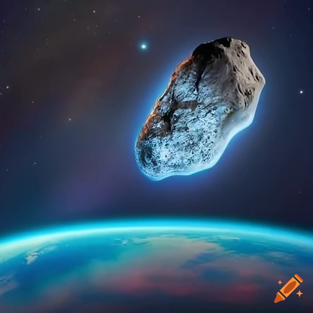 Team of astronomers in high-tech observatory discovering an asteroid ...