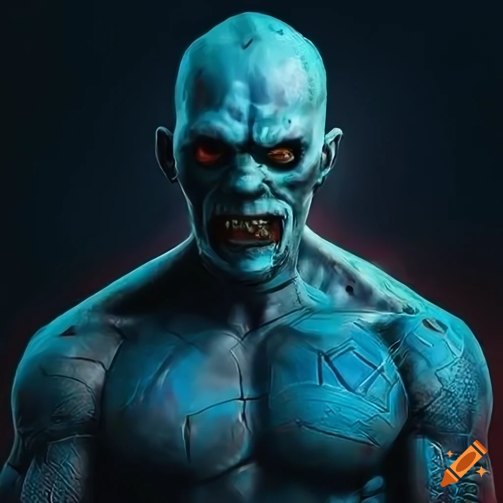 Vivid superhero chest symbol with detailed cinematic backdrop on Craiyon