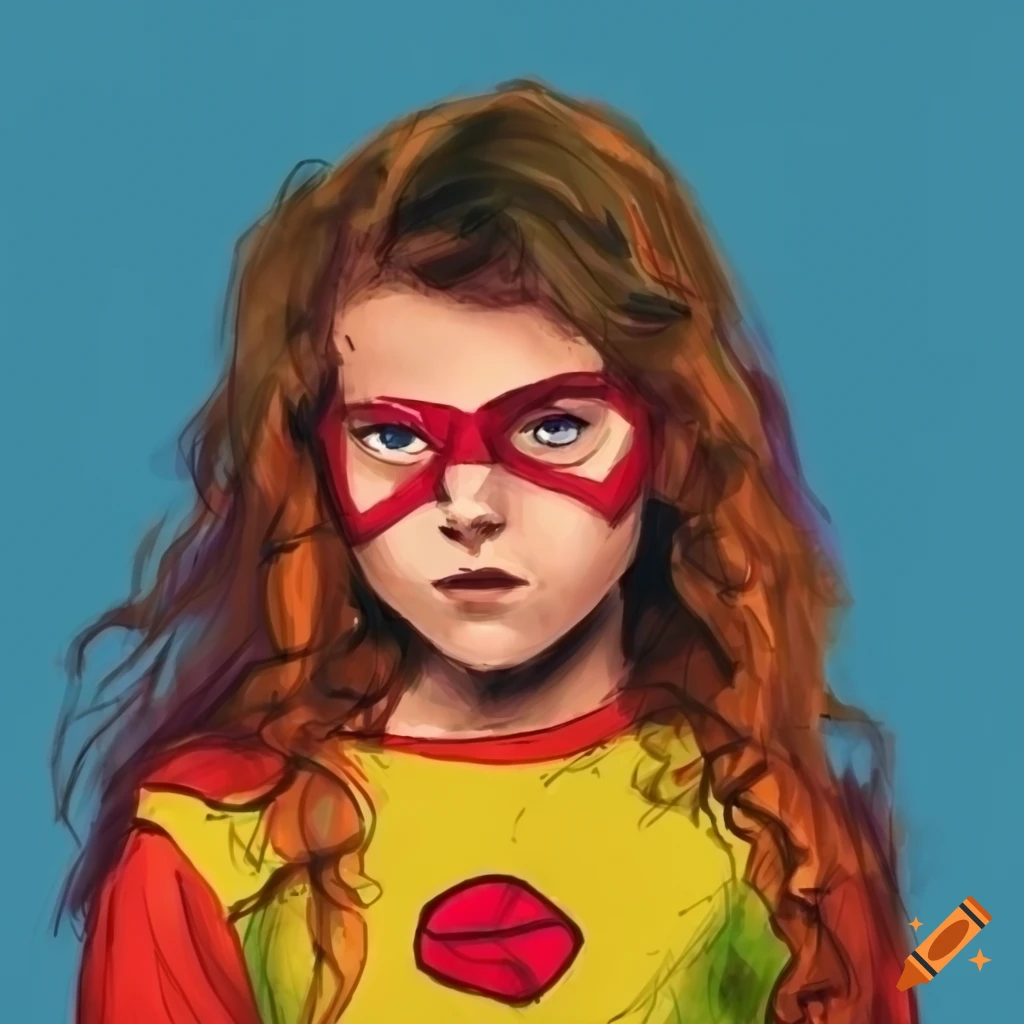 Tween girl in superhero costume inspired by Olivier Kugler and Alex ...