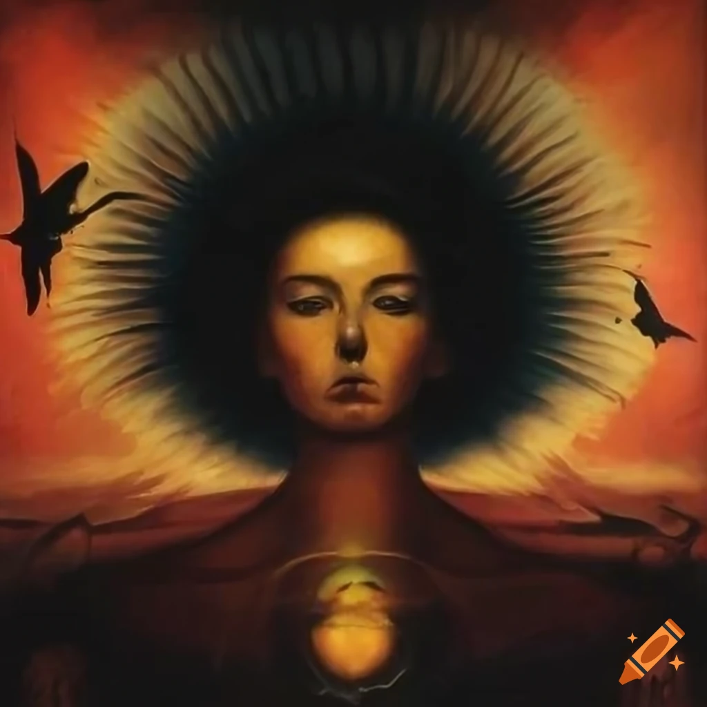 Surrealist painting depicting Carlos Castaneda and Don Juan Matus in ...