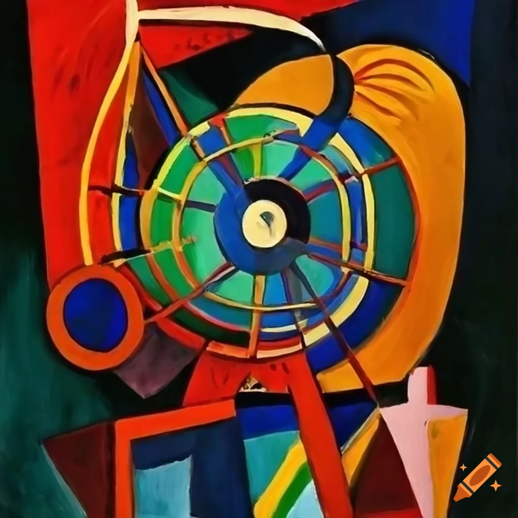 Wheel of fortune inspired by pablo picasso's style on Craiyon