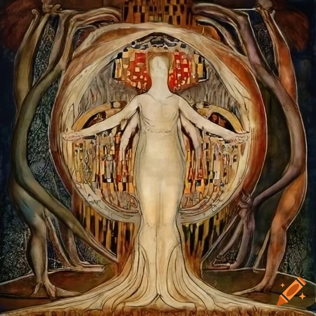 Anima and Animus spirits in a copper style inspired by William Blake ...