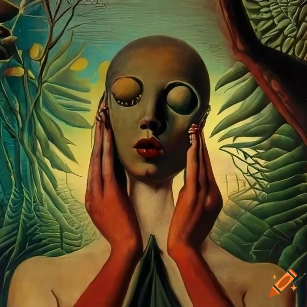 Nonbinary human gazing through the Celestial veil in a Science Fiction ...