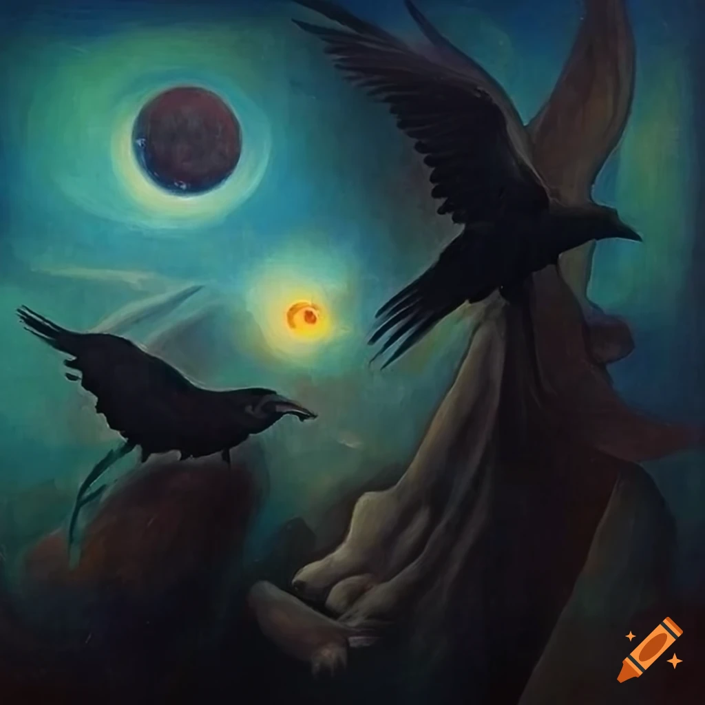 Surrealist painting depicting Carlos Castaneda and Don Juan Matus in ...