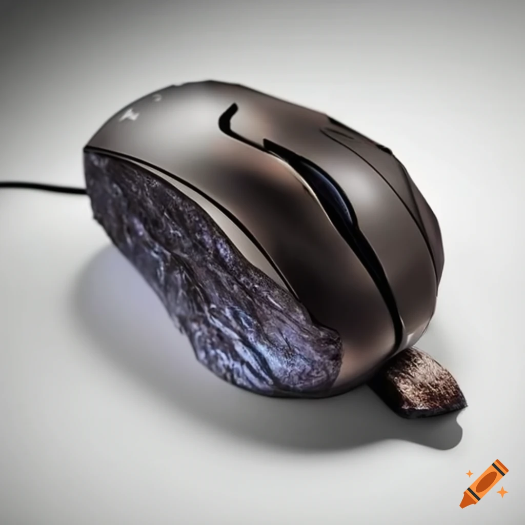 Unique computer mouse made of meteorite and widmastetten structure on ...