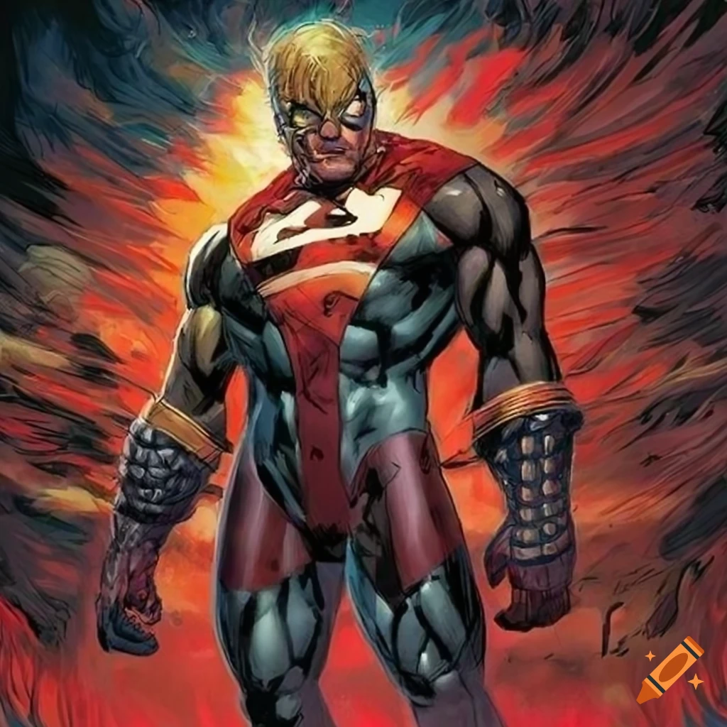 Superhero chest symbol in stunning comic art style on Craiyon