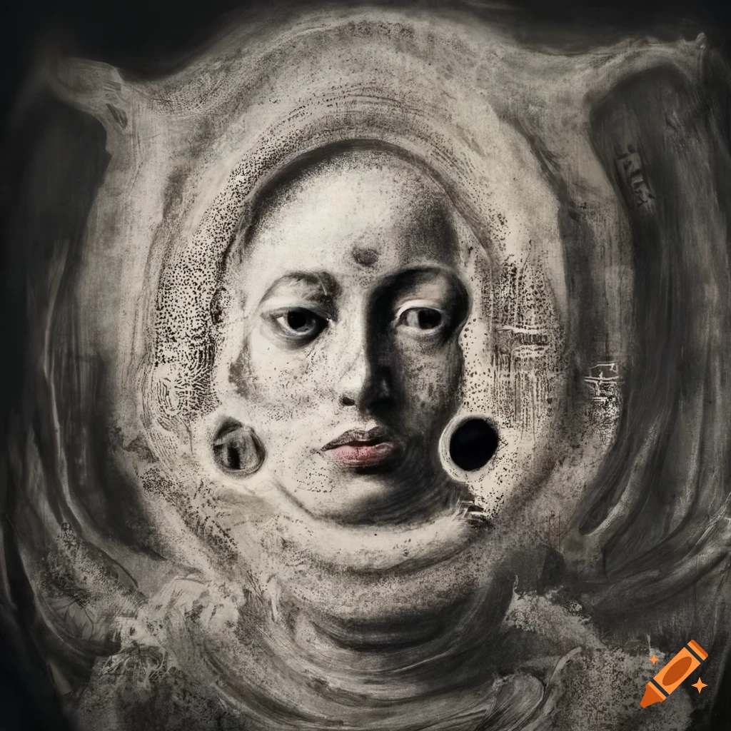 Esoteric abstract collage with elements of dakini and pandaemonium on ...