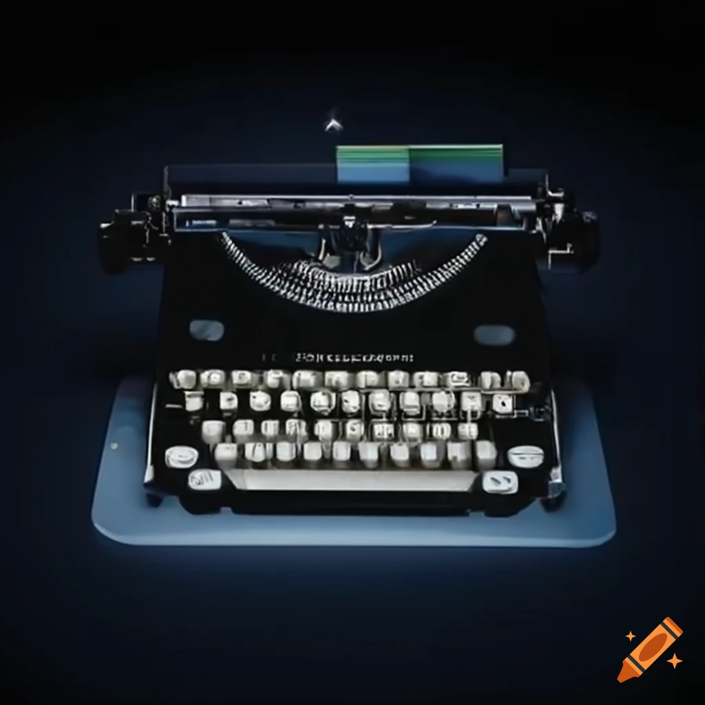 Typewriter in a capsule writing in outer space on Craiyon