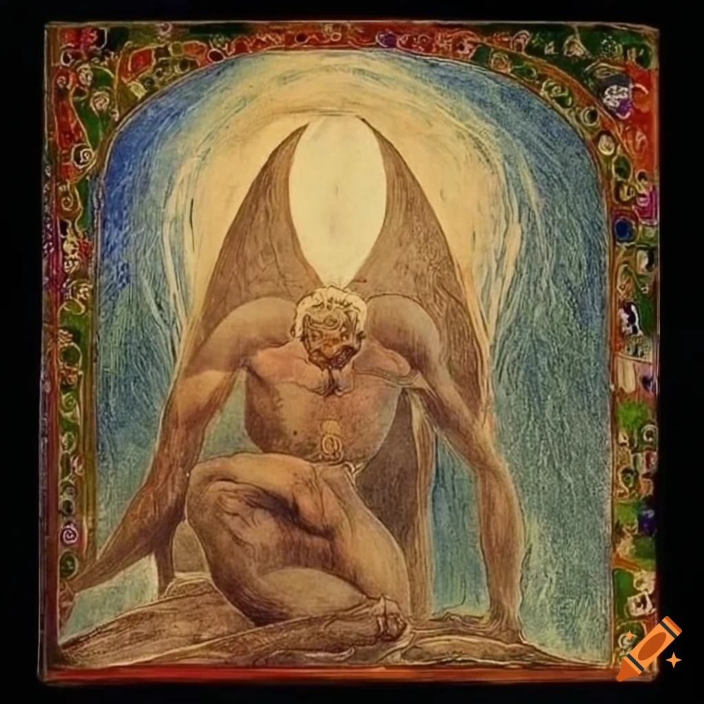 Enlightened spirit walking to hilltop under starry sky with planets on ...