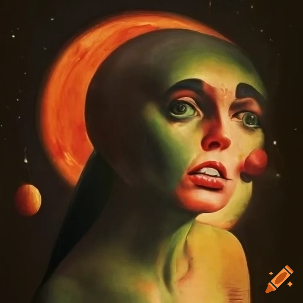 Nonbinary human observing the Celestial veil between Earth and the ...