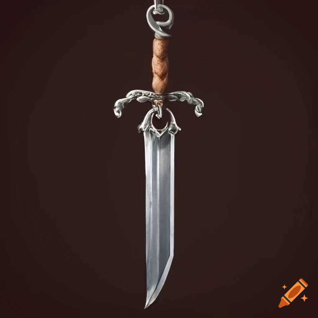 Sword attached to a chain on Craiyon