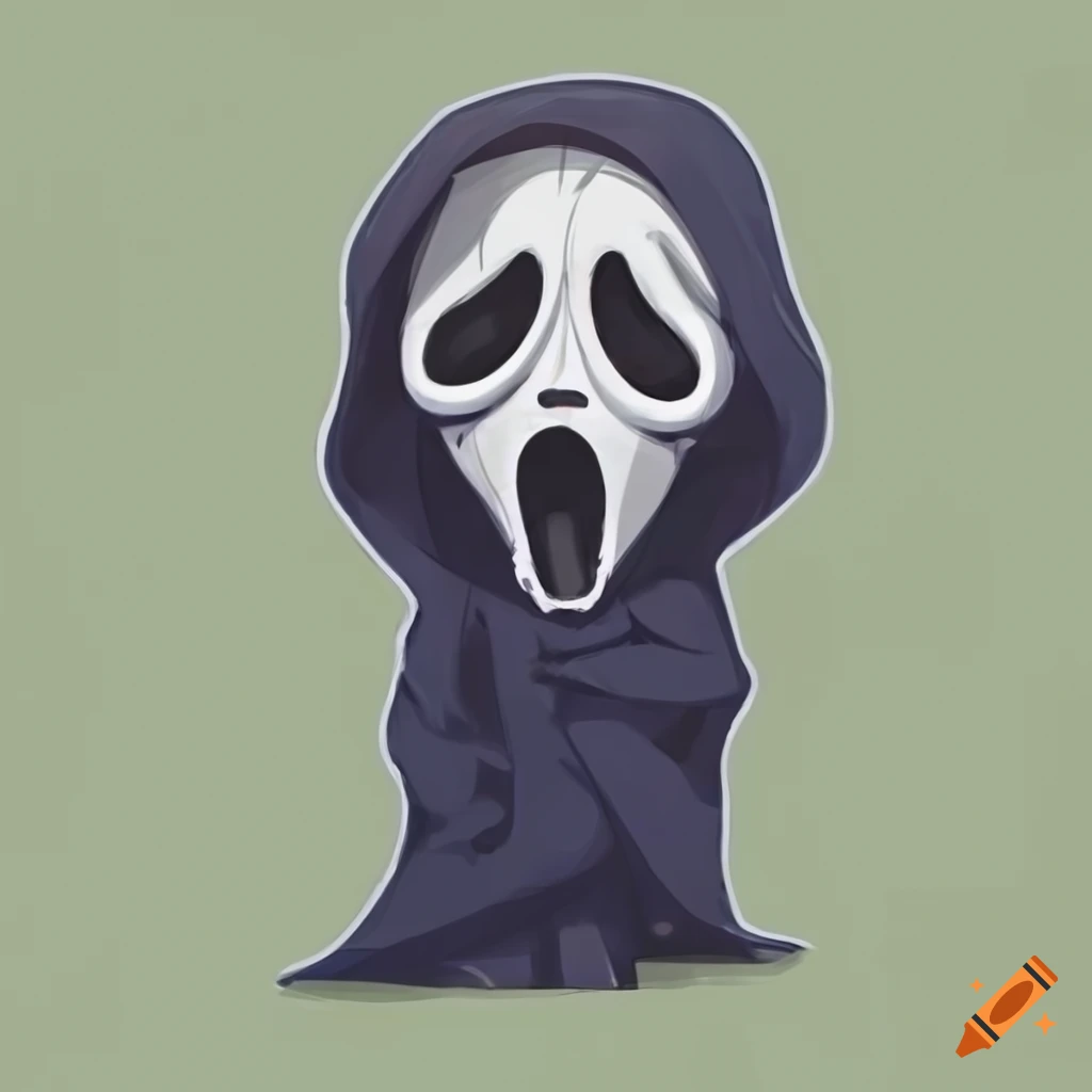 Chibi Ghostface character on Craiyon