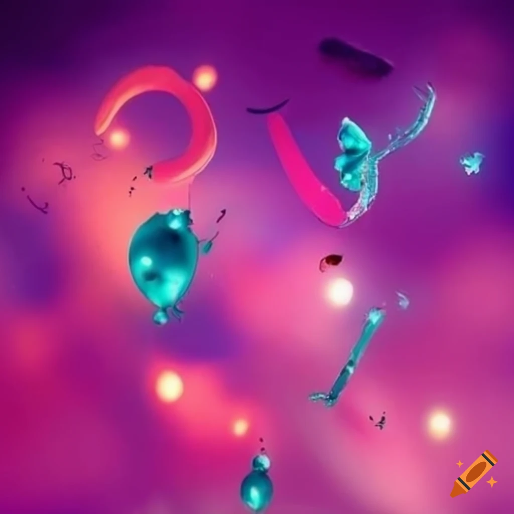 Calligraphy artwork with aesthetic background on Craiyon