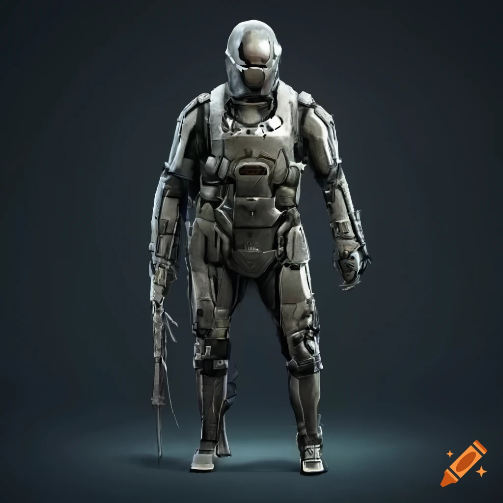 Jason Voorhees inspired futuristic soldier in terrifying armor and ...