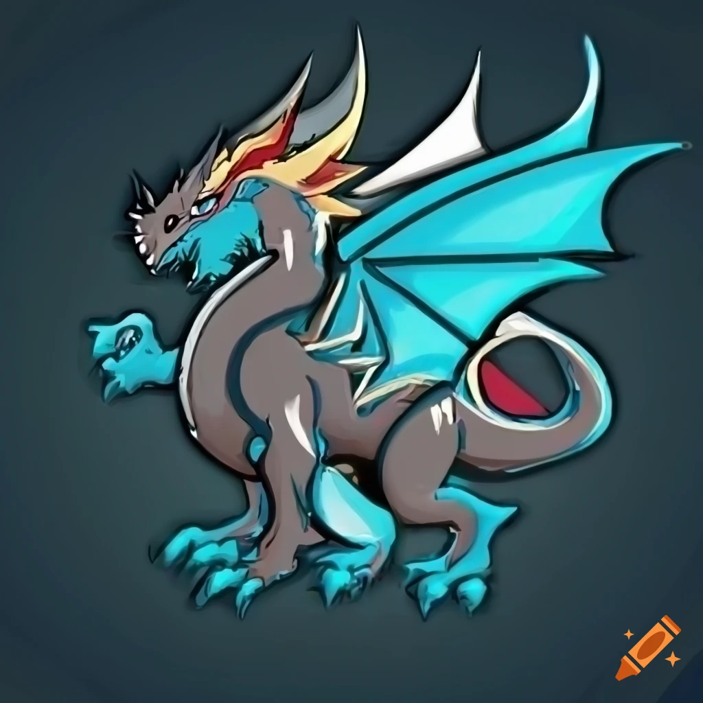 Dragon feet emblem for a sports team logo on Craiyon