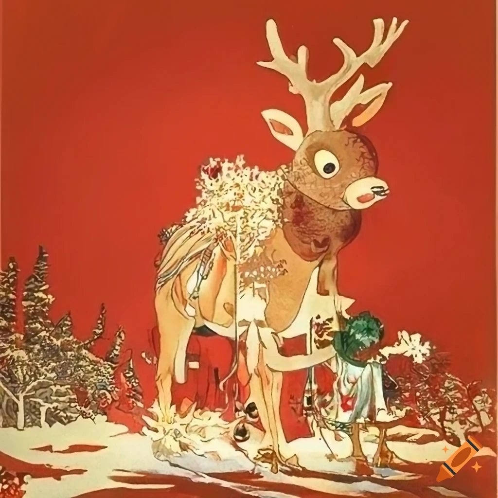 Garden travel poster inspired by Rudolph the Red Nosed Reindeer and ...