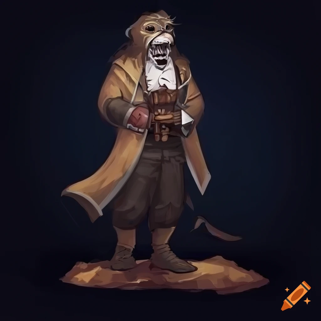 Male anthropomorphic furry seal dnd rpg artificer architect with ...