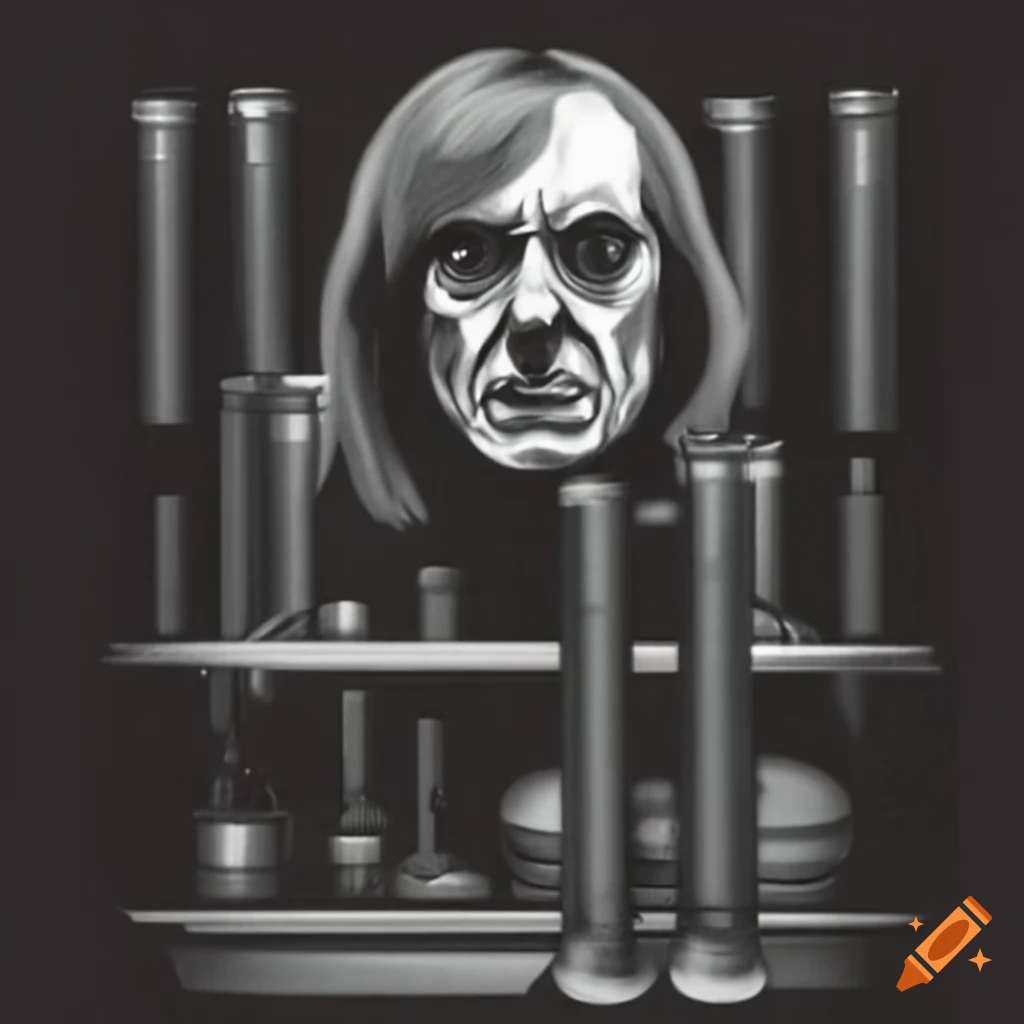 Angus Scrimm in Phantasm surrounded by chrome tubes in a mysterious ...