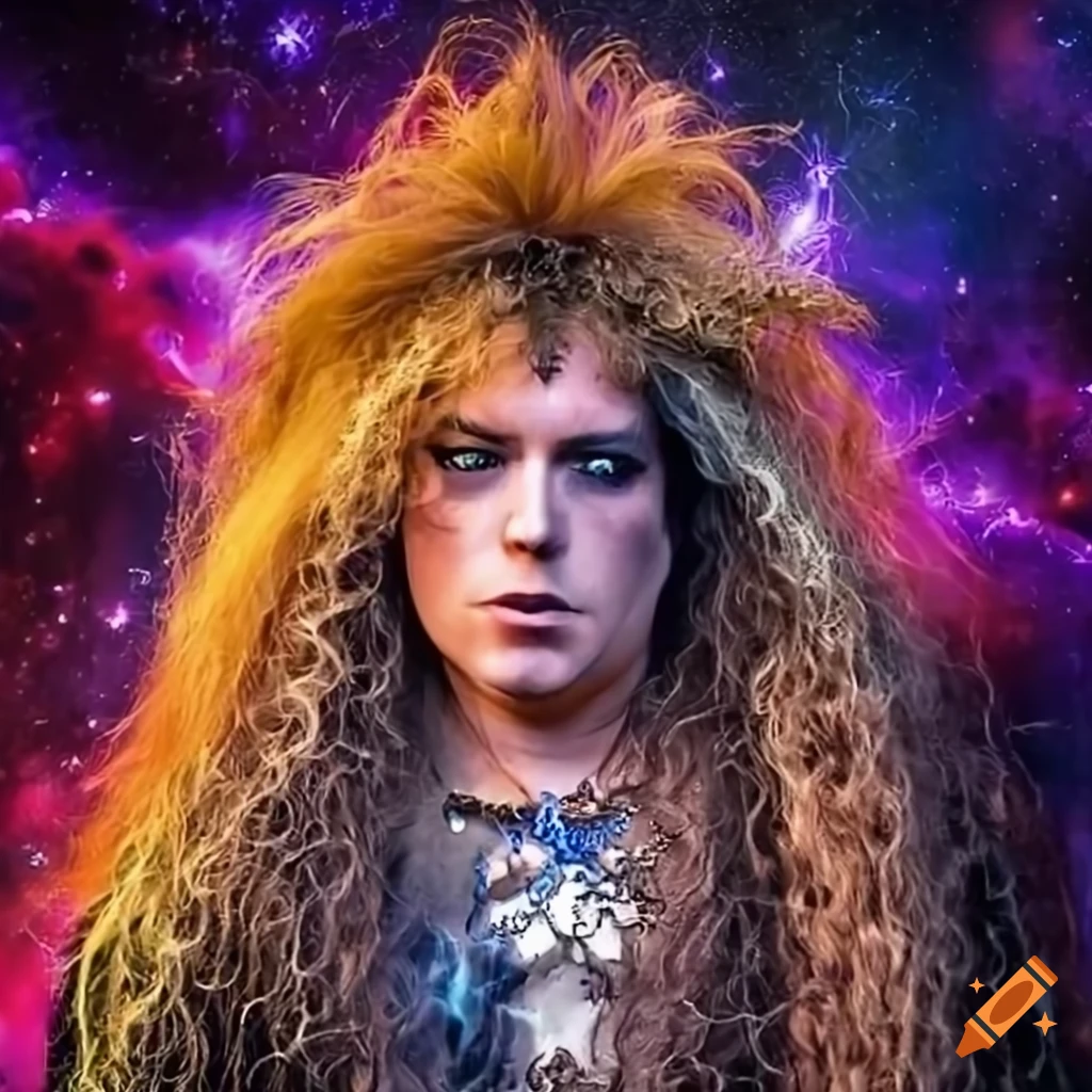 Epic 80s fantasy metal band performing in a mystical ritual under a ...