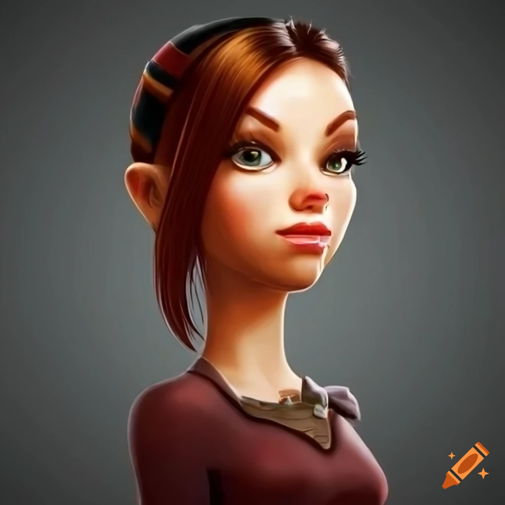 Female german avatar cartoon art on Craiyon